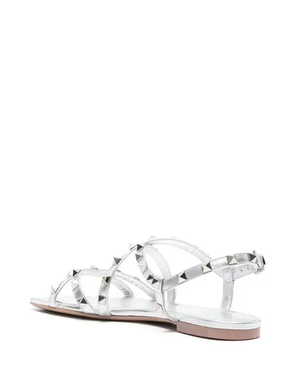 Valentino Garavani Rockstud Metallic Leather Sandals