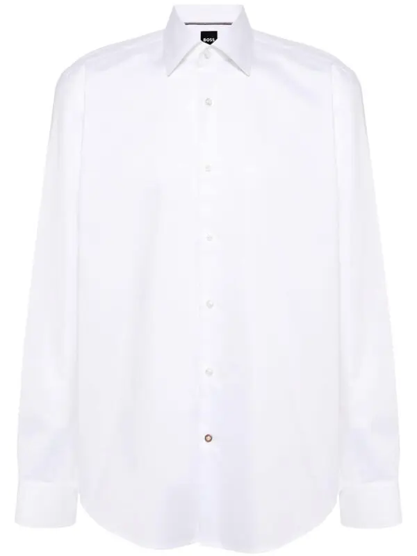 BOSS Long-sleeve Poplin Shirt - White