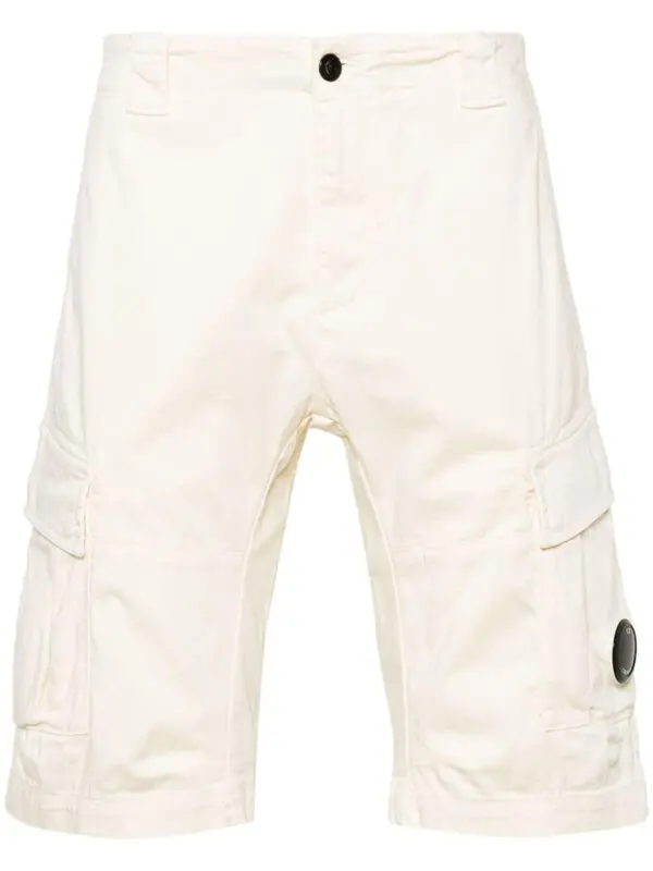 C.P. COMPANY Lens-detail Cargo Shorts - Neutrals