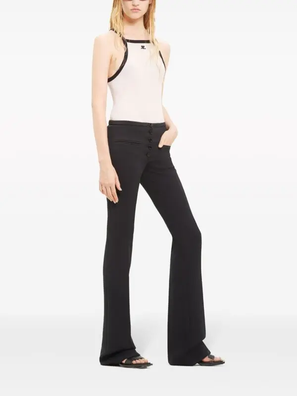 COURREGES Buckle-detail Tank Top - Neutrals