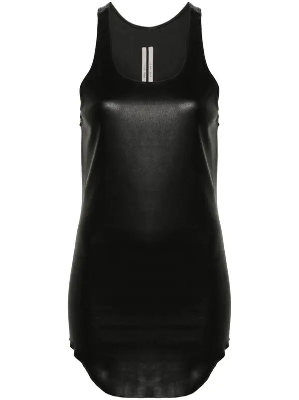 Rick Owens Sleeveless Leather Tank Top - Black