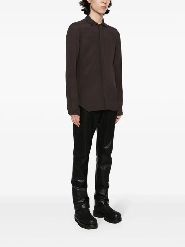 Rick Owens Plain Long-sleeve Shirt