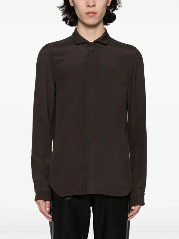 Rick Owens Plain Long-sleeve Shirt