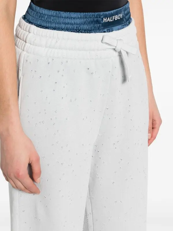 HALFBOY Layered Straight-leg Track Pants