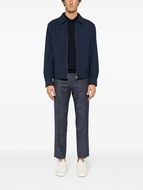 BOSS Fine-knit Polo Jumper