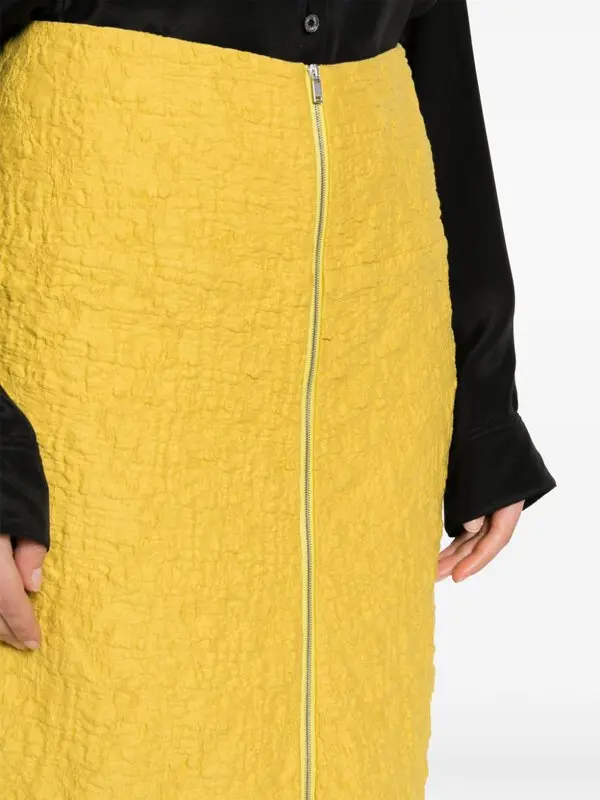 JIL SANDER Cloqué Midi Skirt