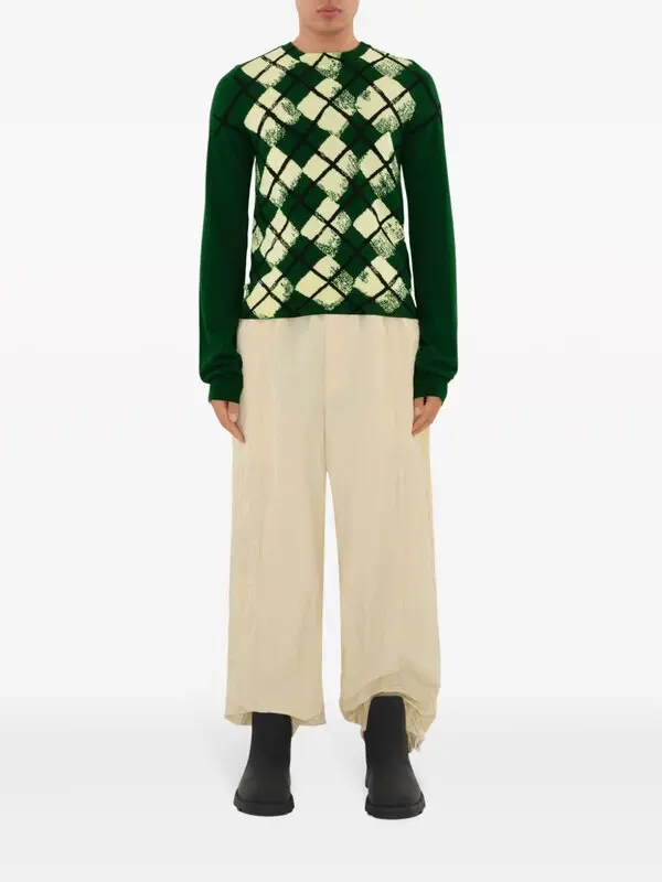 Burberry Crinkled Wide-leg Track Pants