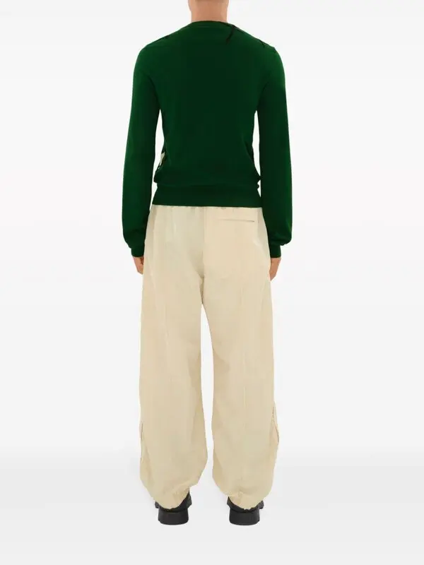 Burberry Crinkled Wide-leg Track Pants