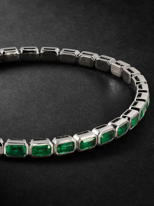 Shay White Gold Emerald Bracelet