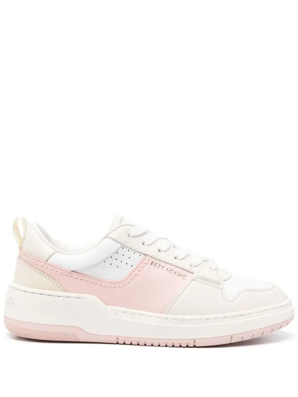 FERRAGAMO Dennis Panelled Sneakers - Pink