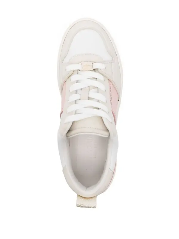 FERRAGAMO Dennis Panelled Sneakers - Pink
