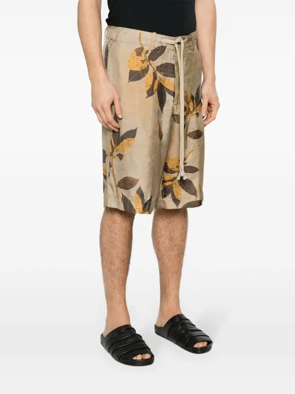 UMA WANG Branches-print Thigh-length Shorts