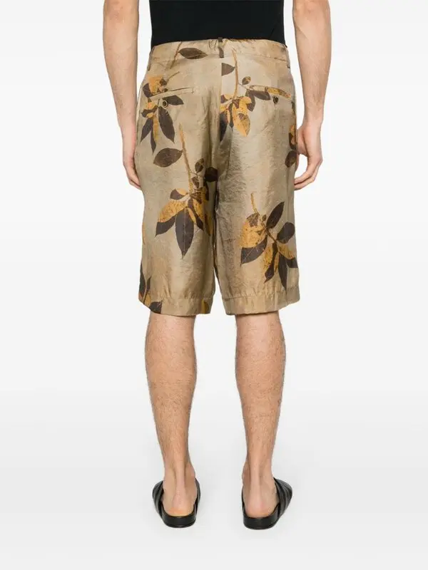UMA WANG Branches-print Thigh-length Shorts