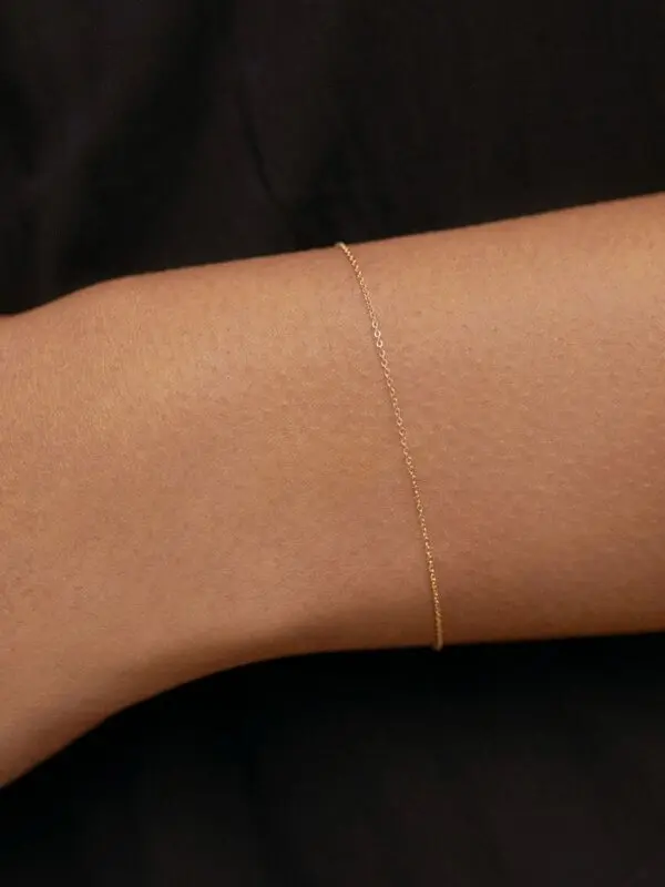 Monica Vinader 14kt Yellow Super Fine Chain Bracelet - Gold