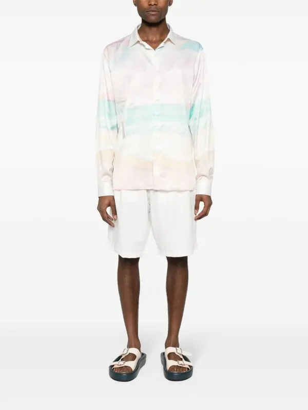 FAMILY FIRST Beach-print Bowling Shirt