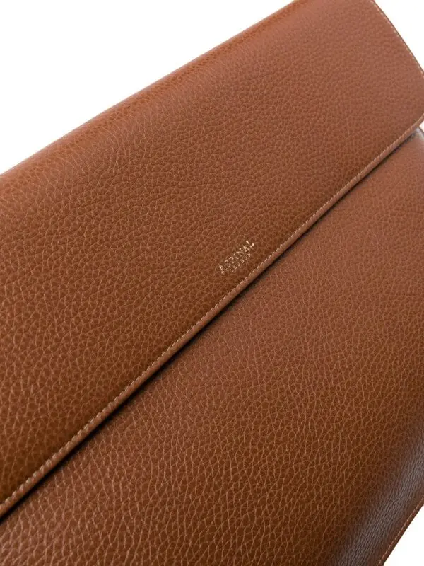 ASPINAL OF LONDON Pebbled Leather Laptop Bag