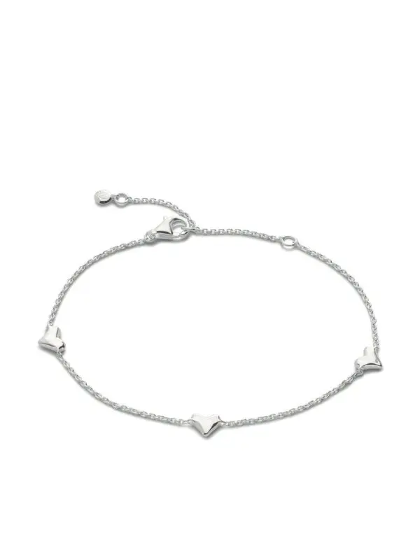 Monica Vinader Heart Station Chain Bracelet - Silver