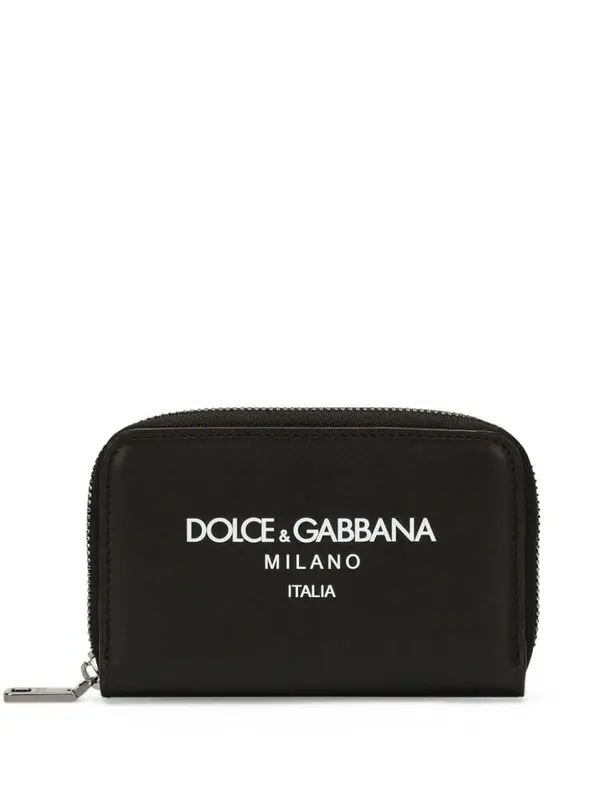 Dolce & Gabbana Logo-print Leather Wallet - Black