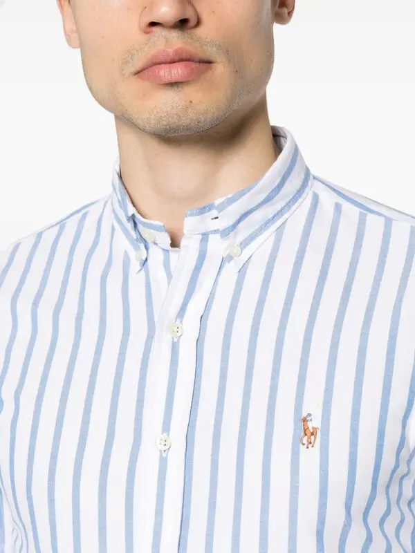 Polo Ralph Lauren Polo Pony Striped Cotton Shirt - White