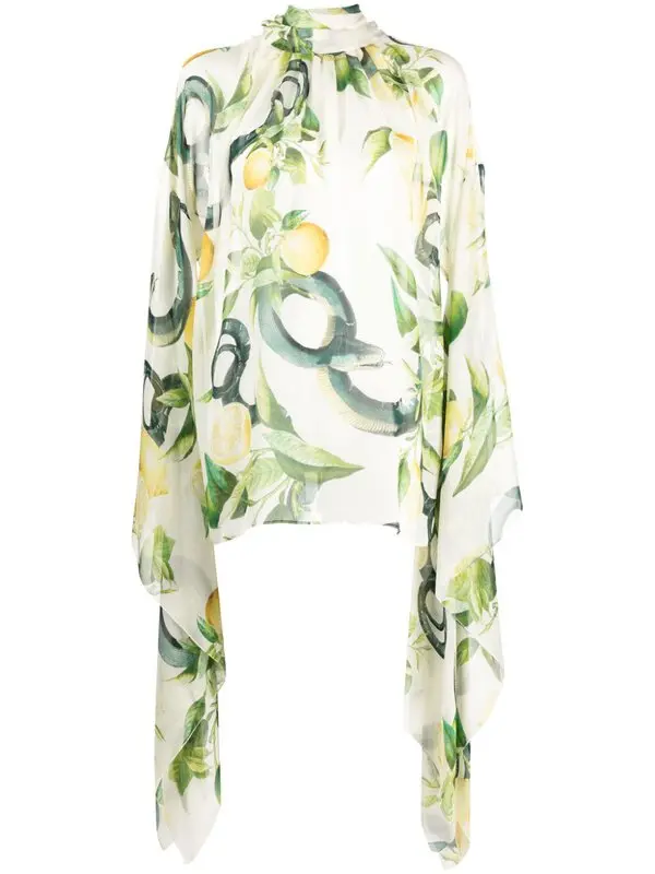 Roberto Cavalli Lemon-print Blouse