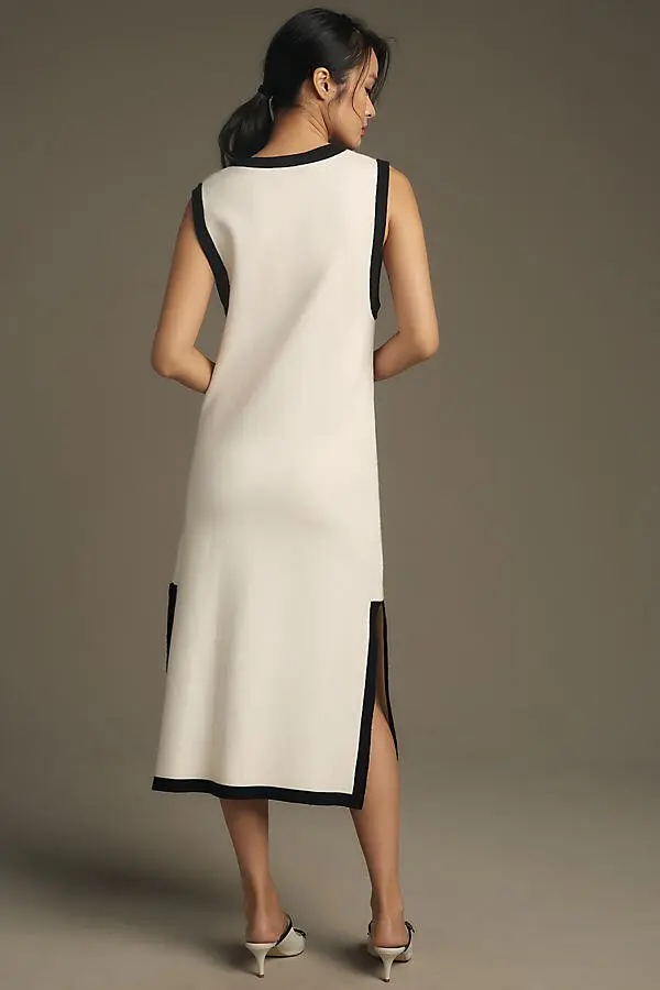 English Factory Sleeveless V-neck Bow Midi Dress