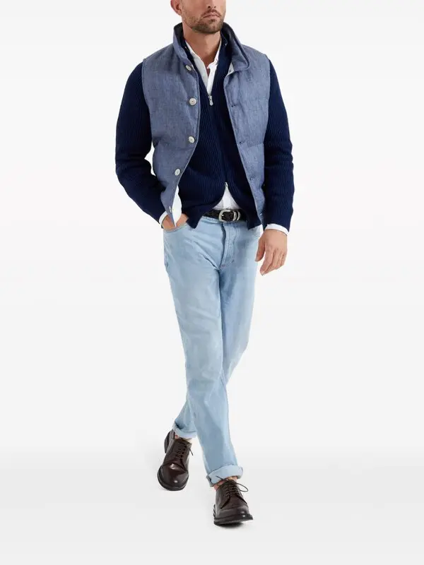 Brunello Cucinelli Spread-collar Cotton Shirt - White