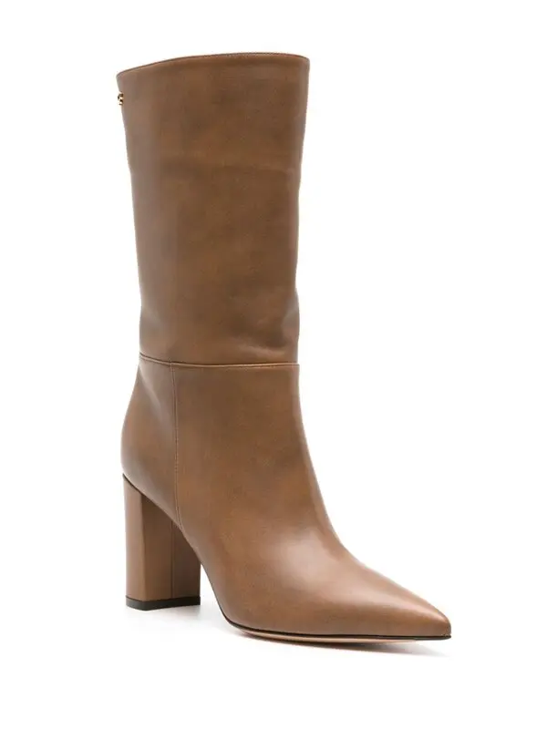 GIANVITO ROSSI Piper 85mm Leather Boots - Brown