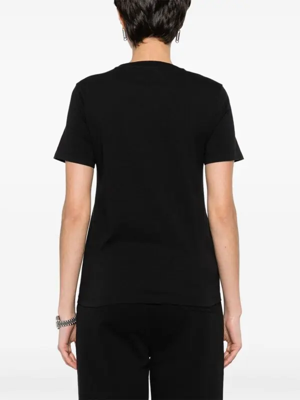 Maison Kitsuné Fox-appliqué T-shirt - Black
