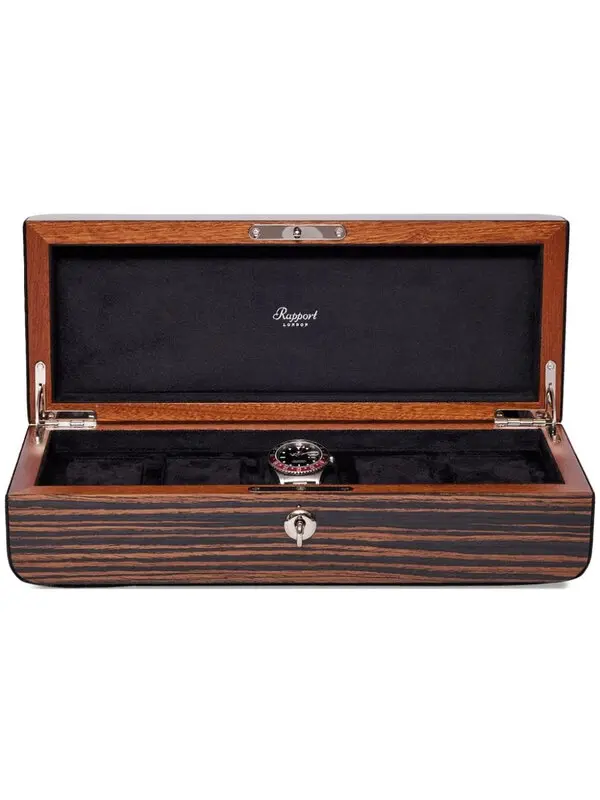 RAPPORT LONDON Mayfair Wood Watch Box - Brown
