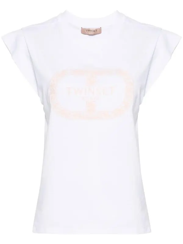 TWINSET Embroidered Logo T-shirt