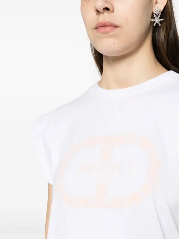 TWINSET Embroidered Logo T-shirt