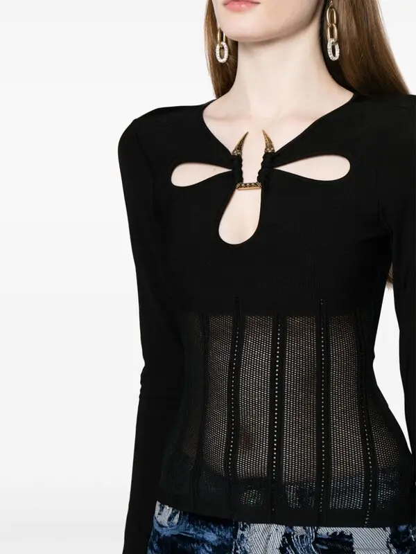 Roberto Cavalli Cut-out Knit Top