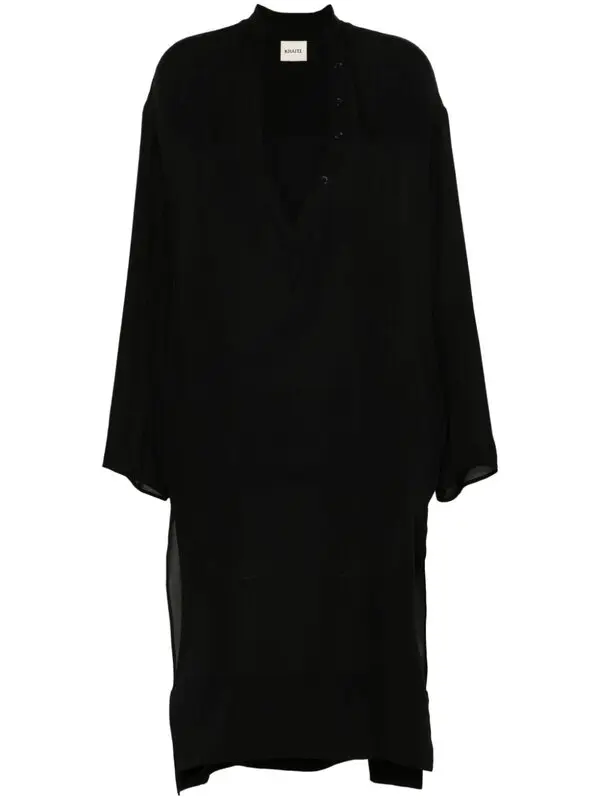 Khaite Brim Crepe Midi Dress