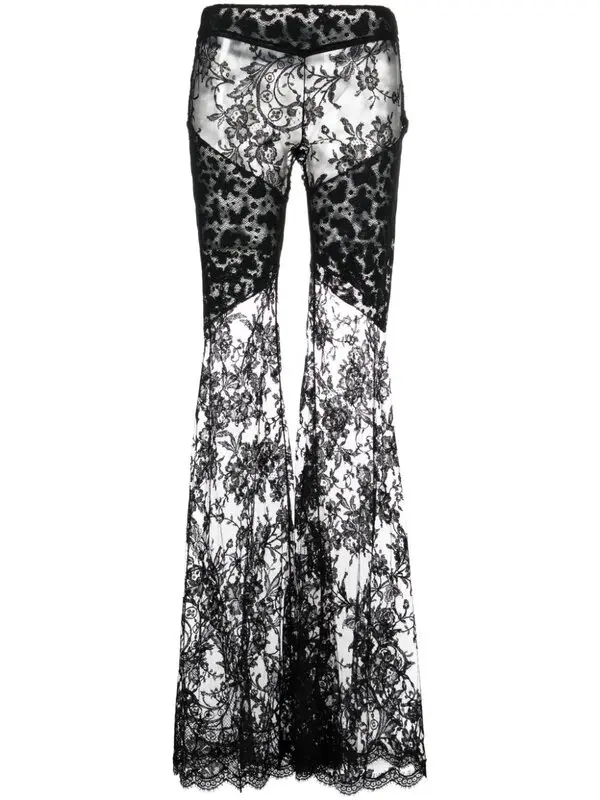Roberto Cavalli Flared Lace Trousers