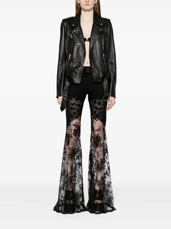 Roberto Cavalli Flared Lace Trousers