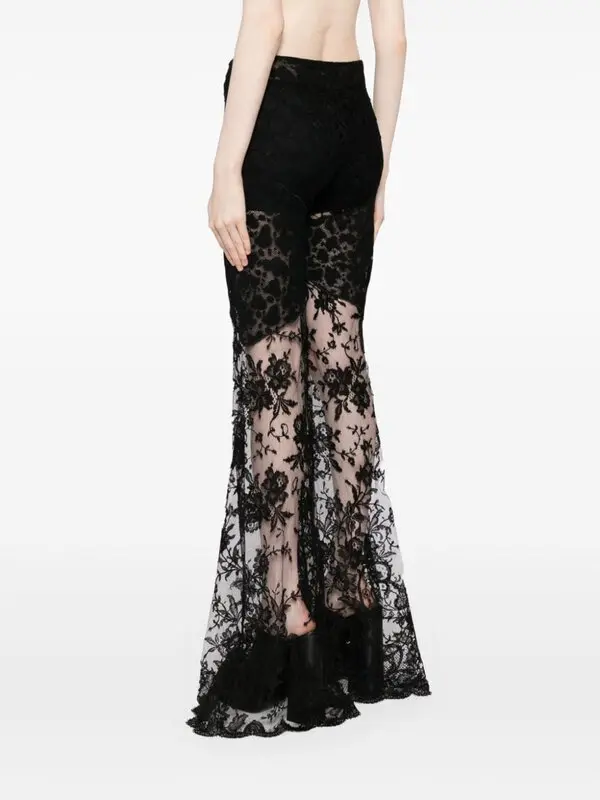 Roberto Cavalli Flared Lace Trousers