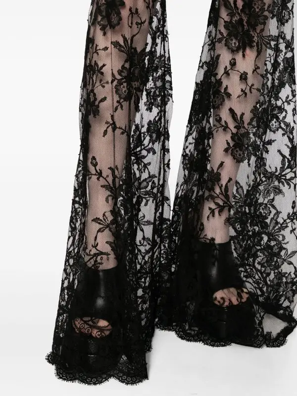 Roberto Cavalli Flared Lace Trousers