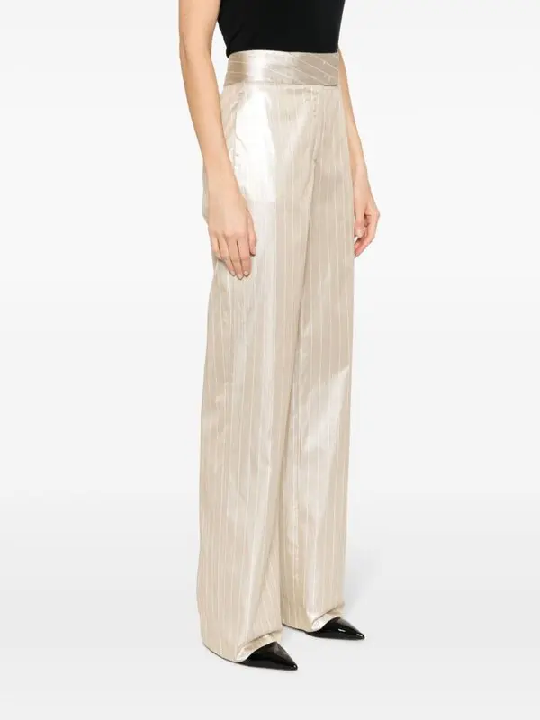 GENNY Pinstripe Wide-leg Trousers