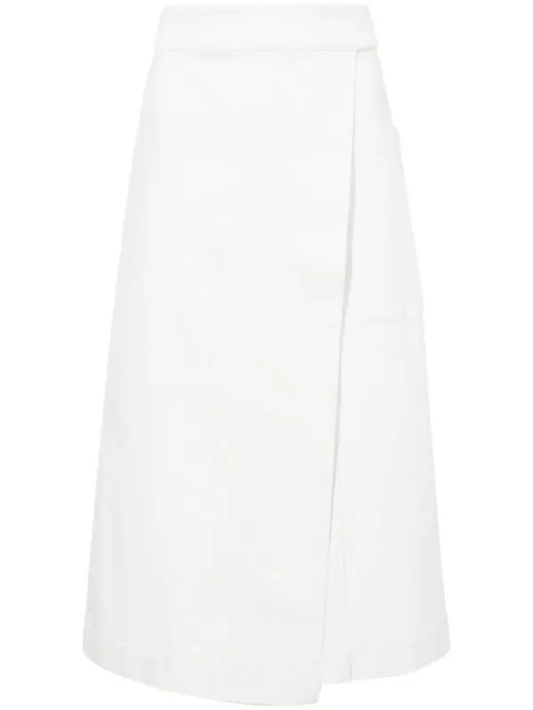 Proenza Schouler White Label Iris Wrap Midi Skirt In White 83