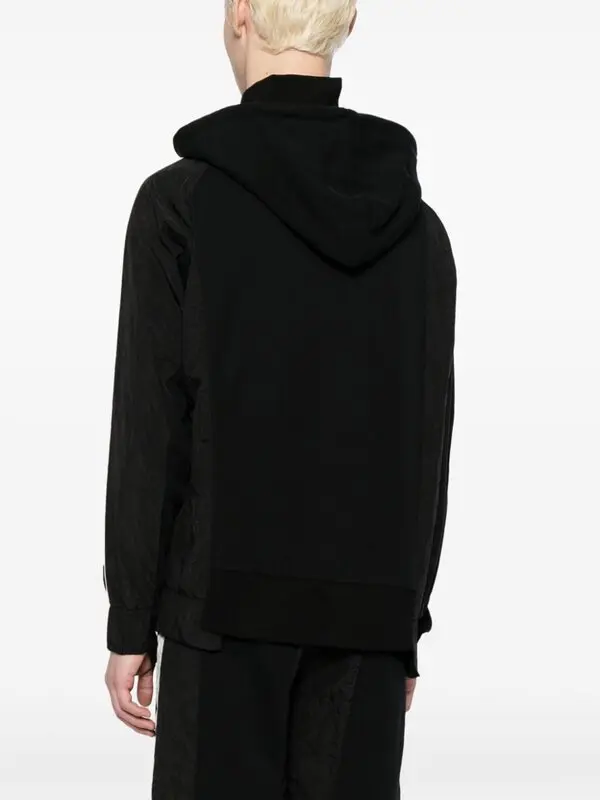 MOSTLY HEARD RARELY SEEN Asymmetric Panelled Hoodie - Black