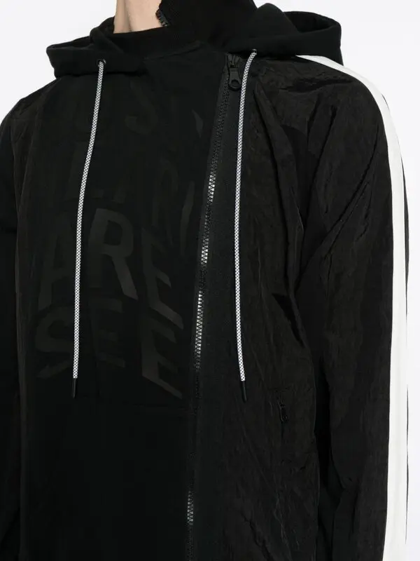 MOSTLY HEARD RARELY SEEN Asymmetric Panelled Hoodie - Black