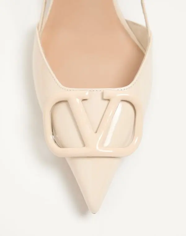 Valentino Garavani Vlogo Slingback Pumps - Light Ivory