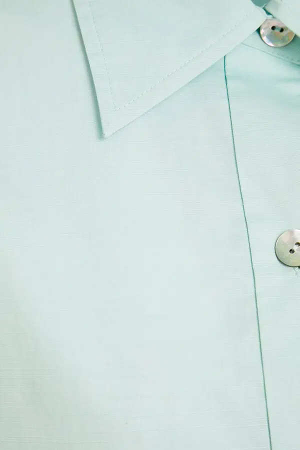 Vince Belted Cotton-blend Poplin Shirt