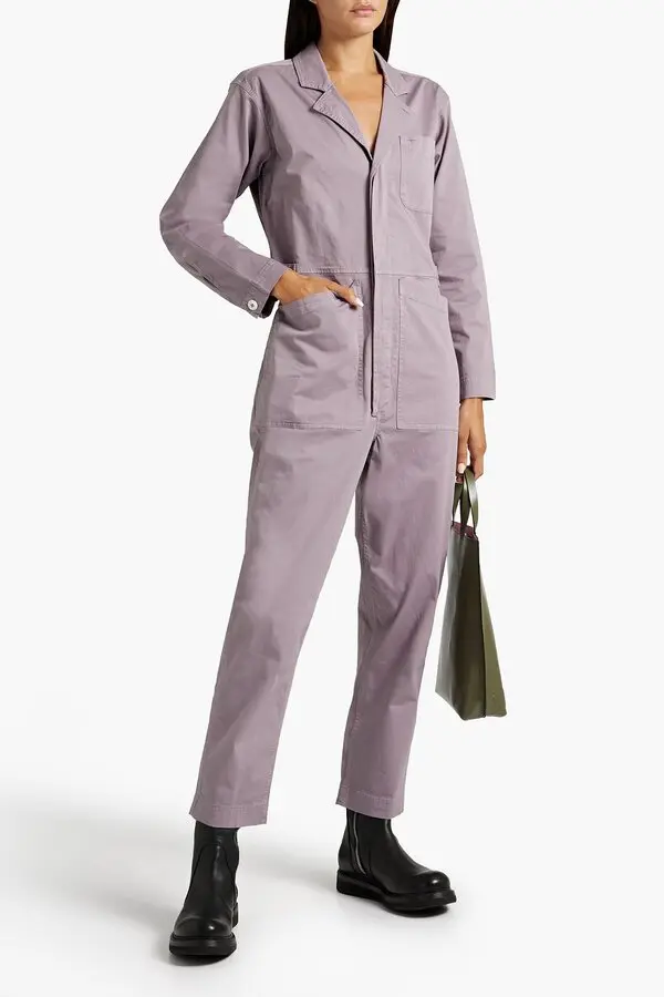 ALEX MILL Standard Cropped Stretch-cotton Jumpsuit