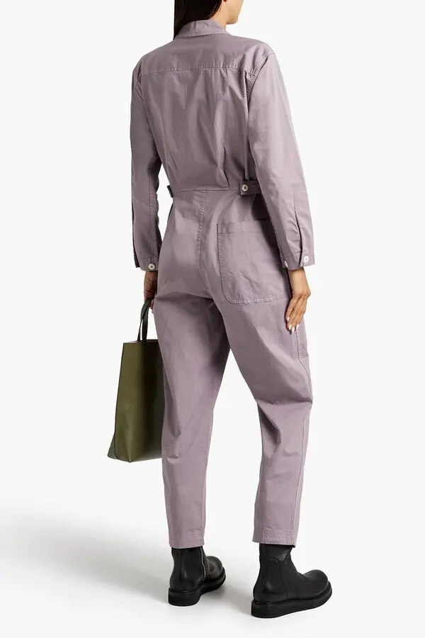 ALEX MILL Standard Cropped Stretch-cotton Jumpsuit