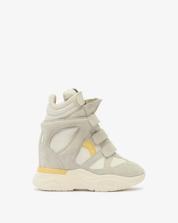 Isabel Marant Étoile Suede Wedge Sneakers - Chalk-butter