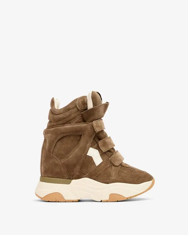 Isabel Marant Balskee High-top Wedge Sneakers - Khaki/ecru