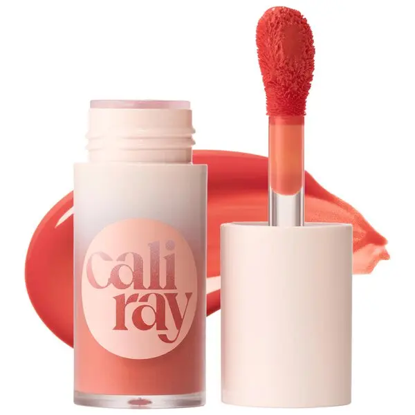 CALIRAY Socal Superbloom Dewy Lip & Cheek Soft Stain Tint - Laguna Peach