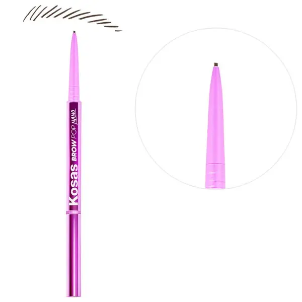 KOSAS Crayon À Sourcils Ultra-fin Estompeur Brow Pop Nano - Brun Foncé