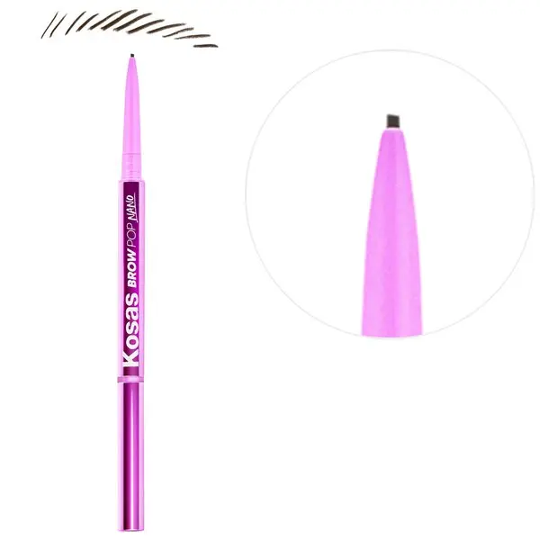 KOSAS Crayon À Sourcils Ultra-fin Estompeur Brow Pop Nano - Brun-noir